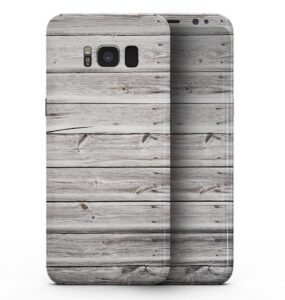 design skinz design skinz aged white wood planks full-body wrap decal skin-kit for the galaxy s8