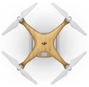 design skinz design skinz real light bamboo wood full-body wrap decal skin-kit compatible with the drone dji phantom 3/phantom 3 pro