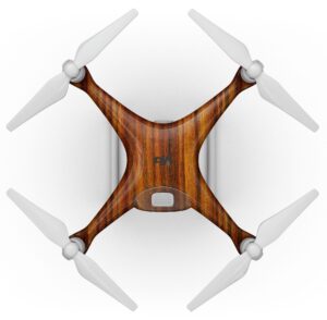 design skinz design skinz bright red ebony woodgrain full-body wrap decal skin-kit compatible with the drone dji phantom 3/phantom 3 pro