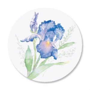 iris envelope seals - set of 144 self-adhesive, flat-sheet, 1-1/2" sticker seals, by colorful images