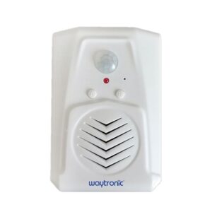 waytronic replaceable voice pir infrared motion sensor activated welcome doorbell for shop store christmas mp3 audio files to play speech，sound player speaker with usb cable(white)