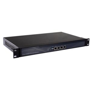 1u rackmount firewall hardware, opnsense, vpn, network security appliance, router pc, intel j1900, hunsn rs18f, 4 x gigabit lan, 2 x usb, vga, 2 x reserved fan, 4g ram, 32g ssd