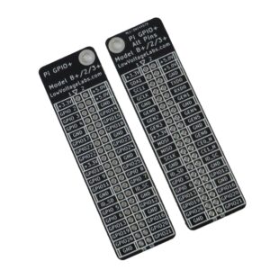 gpio reference board for the raspberry pi model a+, b+, zero, 2, 3, 3b+, 4 (2 pack)