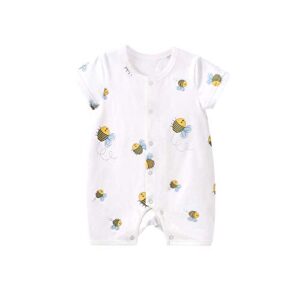 pureborn baby boys girls short sleeve cute romper summer one-piece outfits cartoon bees 0-3 months