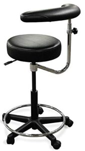 dentists unite 155-18 dental assistant stool with body arm, taupe