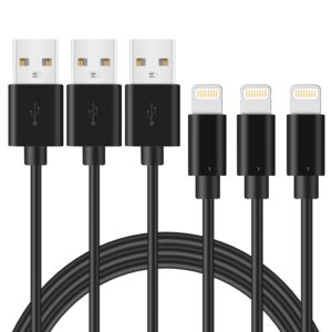 marchpower charger cable iphone 3pack 6ft lightning cord usb cable fast charging cord mfi certified ipad (2020) iphone 13 12 11 pro max xr xs x 8 plus 7 plus 6s 5s se ipad pro air ipod touch black