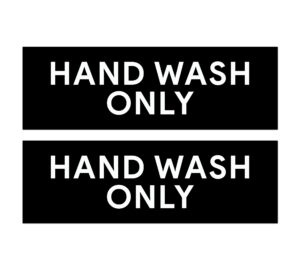 hand wash only sticker signs | workplace hygiene reminder for restaurants, commercial kitchens, hospitals, clinics, and medical facilities (pack of 2)