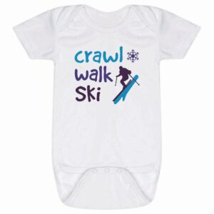 skiing baby & infant one piece | crawl walk ski | bodysuit newborn