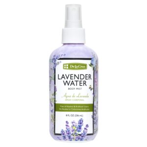 de la cruz lavender water body mist - lavender spray body mist with pure lavender essential oil 8 fl oz (236 ml)