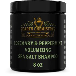 earth chemistry rosemary & peppermint volumizing sea salt shampoo, dht blocking shampoo, volumize oily or thin hair, stimulate hair growth