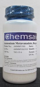 ammonium metavanadate, reagent, 98%, 30g