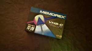 memorex vhs-c tc-20 high grade compact video cassette