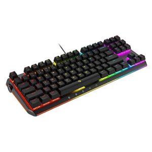 drevo blademaster te all rounder rgb mechanical gaming keyboard with programmable genius knob usb wired tactile clicky gateron blue switch