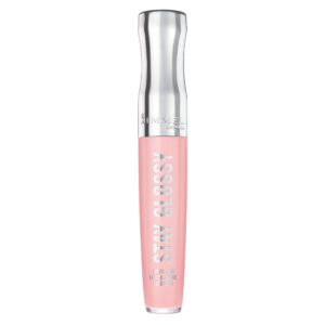 rimmel stay glossy lip gloss - non-sticky and lightweight formula for lip color and shine - 143 sundae best, .18oz