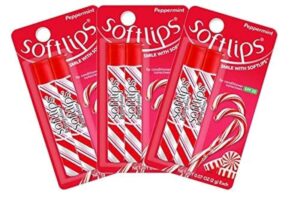 softlips lip protectant spf20, peppermint (pack of 6 sticks)