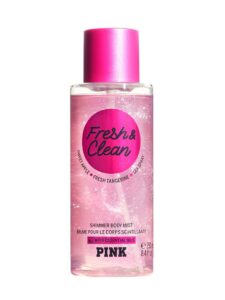 victorias secret pink collection fresh and clean shimmer body mist new women's fragrance perfume