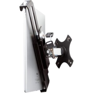 compact wall mount – cta security wall mount with lock & key system for ipad 10th gen 10.9" - ipad 7th/8th/9th gen 10.2" - galaxy tab s3 - surface go 3 & other 7-14” tablets - black (pad-cswm)