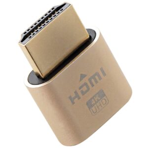 buyminers.ca 4k hdmi dummy plug - virtual monitor display emulator, headless display adapter supports up to 3840x2160@60hz, 1080@120hz dvi edid emulator (single)