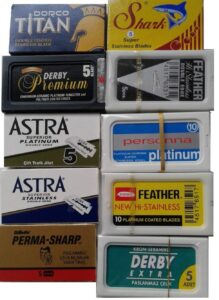 new 100 shaving safety razor double edge blades of 10 top brands - feather astra personna.sampler pack