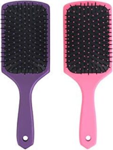 mantello detangling paddle brush for curly and thick hair (2 pack)