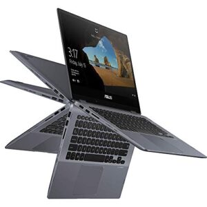 asus vivobook flip 14 tp412ua-db71t 14” thin and lightweight 2-in-1 full hd touchscreen laptop, intel core i7-8550u 4.0ghz processor, 8gb ddr4 ram, 256gb ssd, windows 10 home, fingerprint reader