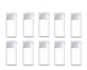 onwon 10 pcs 30 ml/1 oz empty plastic sample travel size plastic empty squeeze bottle container jar pot vial with flip lid perfect for emollient water shower gel emulsion etc