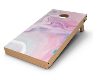 design skinz marble skin set for cornhole (skin only) - marbleized color paradise v2