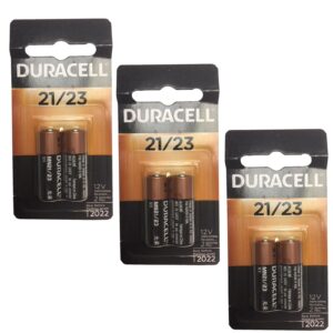 3x 2pk duracell mn21 alkaline 12v battery a23, gp23a, l1028, lrv08, 23ae, v23ga