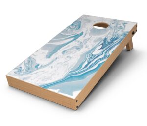 design skinz marble skin set for cornhole (skin only) - mixtured blue 57 textured marble