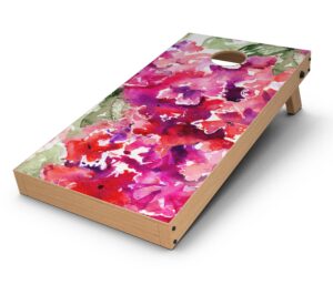 design skinz summer tropical skin set for cornhole (skin only) - tropical hydrangea flowers