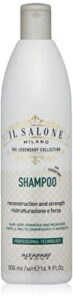 il salone milano professional keratin shampoo for very damaged hair - reconstruction, strengthen and repair - premium quality - 16.91 fl. oz / 500ml