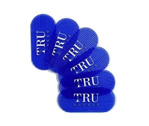 tru barber hair grippers bundle pack, 6 pieces for men and women - salon and barber, hair clips for styling, sectioning, cutting and coloring, nonslip grips, hair holder (blue)