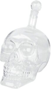 mikamax skull decanter claret jug transparent, 03846