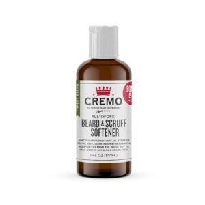 cremo cedar forest beard & scruff softener, softens and conditions coarse facial hair of all lengths in just 30 seconds, 6 fluid ounce