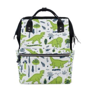 my little nest large capacity diaper bag funny dinosaurs leaves durable multi function travel backpack for mom girls