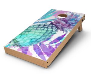 design skinz summer tropical skin set for cornhole (skin only) - tropical summer pineapple v1