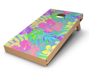 design skinz summer tropical skin set for cornhole (skin only) - tropical fluorescent v1