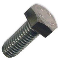 5/8-11 x 2 hex cap screws grade 2 steel, plain (quantity: 175 pcs) coarse thread, fully threaded