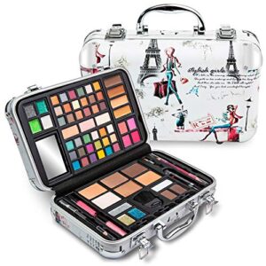 vokai makeup kit gift set - 41 eye shadows, 7 body glitters, 1 lip liner pencil, 1 lipsticks, 4 blushs, eye liner pencil, 5 concealers, 2 lip gloss, 5 bronzers, mirror