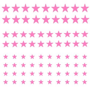 stars wall decal,78 pcs pink stars wall sticker easy to peel and stick for room,kids room decoration ins hot