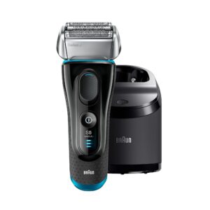 braun series 5 5190cc men's electric rechargeable cordless razor and foil shaver with clean & charge system