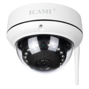 icami hd security camera wifi dome ip camera wireless home surveuillance system audio with motion detect (1080p)