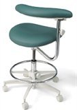 bre assistant’s stool 3145r delux aluminum base