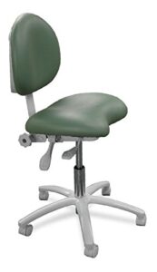 dentists unite 503-213 dental doctor stool, cutout contoured seat, cinnamon