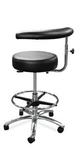 dentists unite 512-201 dental assistant stool, round seat, adj footing, atlantis