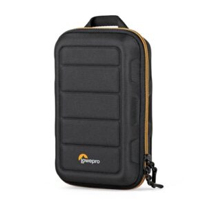 lowepro hardside cs 60 case for small drone, mirrorless cameras or 2 action cameras, 1-2 lenses, accessories, 14.00 x 8.51 x 22.71 cm, black