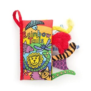 jellycat rainbow tails: a soft activity baby book children's book | baby gift