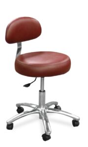 dentists unite 510-15 dental doctor stool, round seat, firm backrest, grey teal