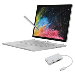 2017 surface book 2 15 inches bundle (3 items): core i7 16gb 256gb ssd, surface pen platinum and mini displayport adapter (renewed)