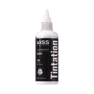 kiss tintation semi-permanent hair color treatment 148 ml (5 us fl.oz) (black)